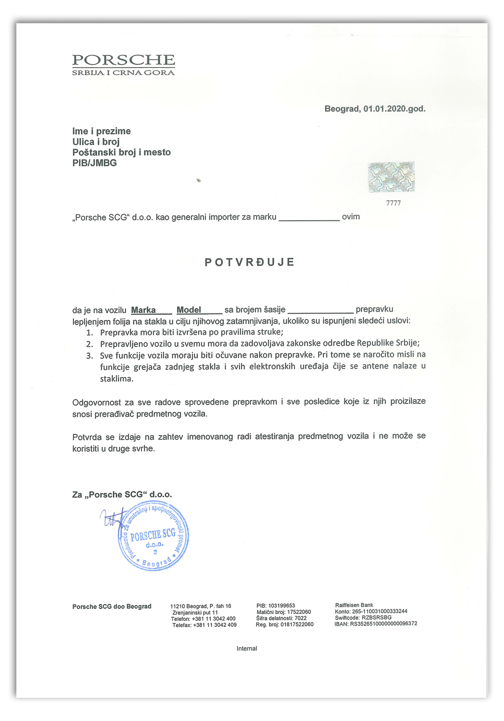 Potvrde i saglasnosti